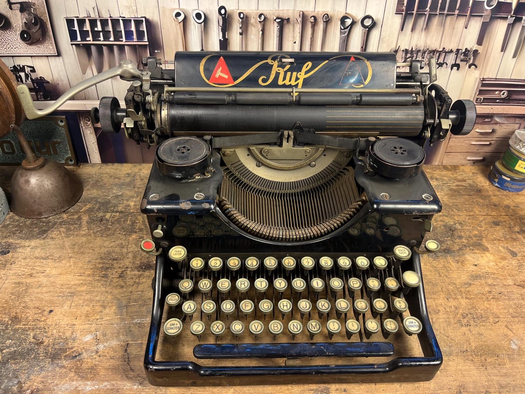 Ruf Typewriter in 2*-star Condition, Antique Desktop Typing Machine ...