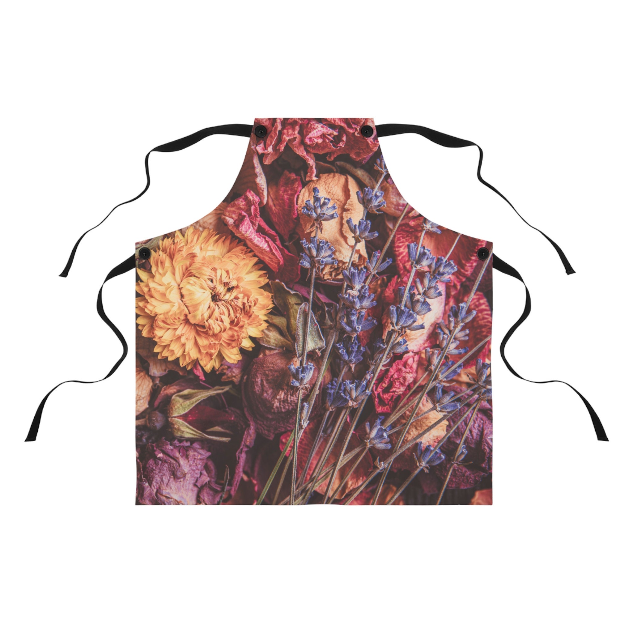 Boho Floral Apron, Plant Kitchen Accessory, Gift for Mom, Cottagecore ...