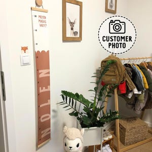 Personalised Height Chart for Kids - Scallop, Growth Chart, Kids Decor ...