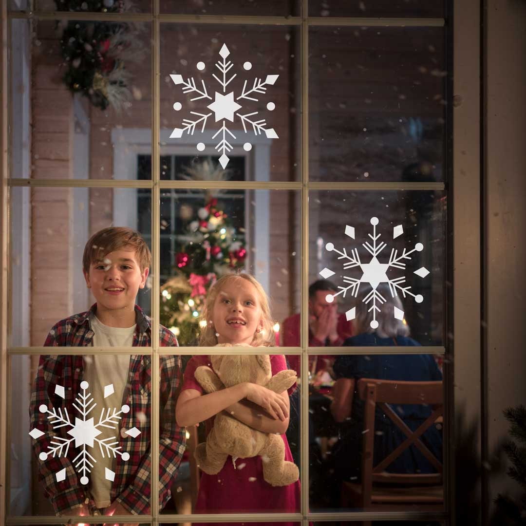 Snowflake DIY Christmas Window Decal, Christmas Decoration, Christmas ...