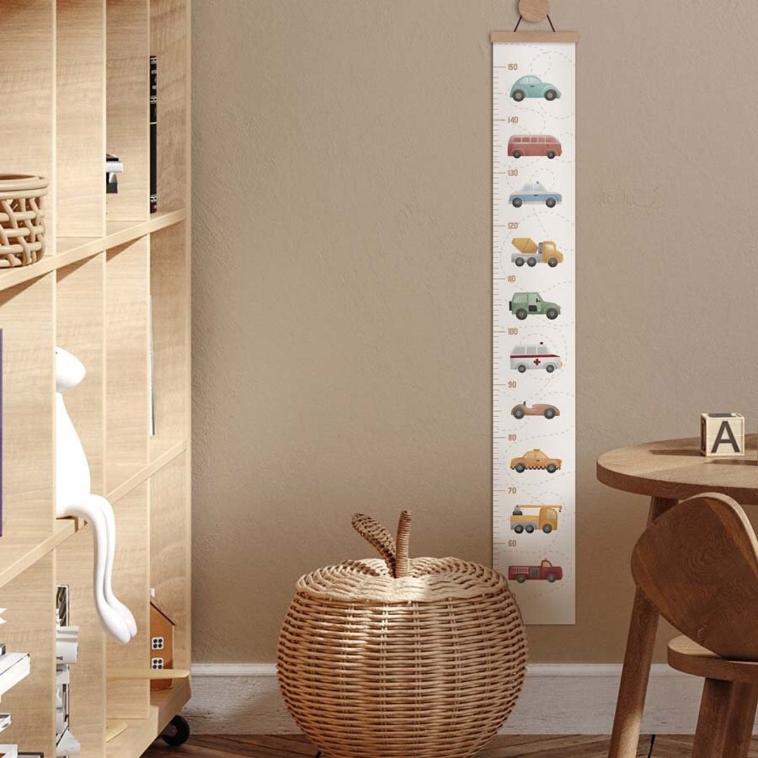 Kid's Height Chart Cars and Vehicles for Boys, Measuring Bar for Boys ...