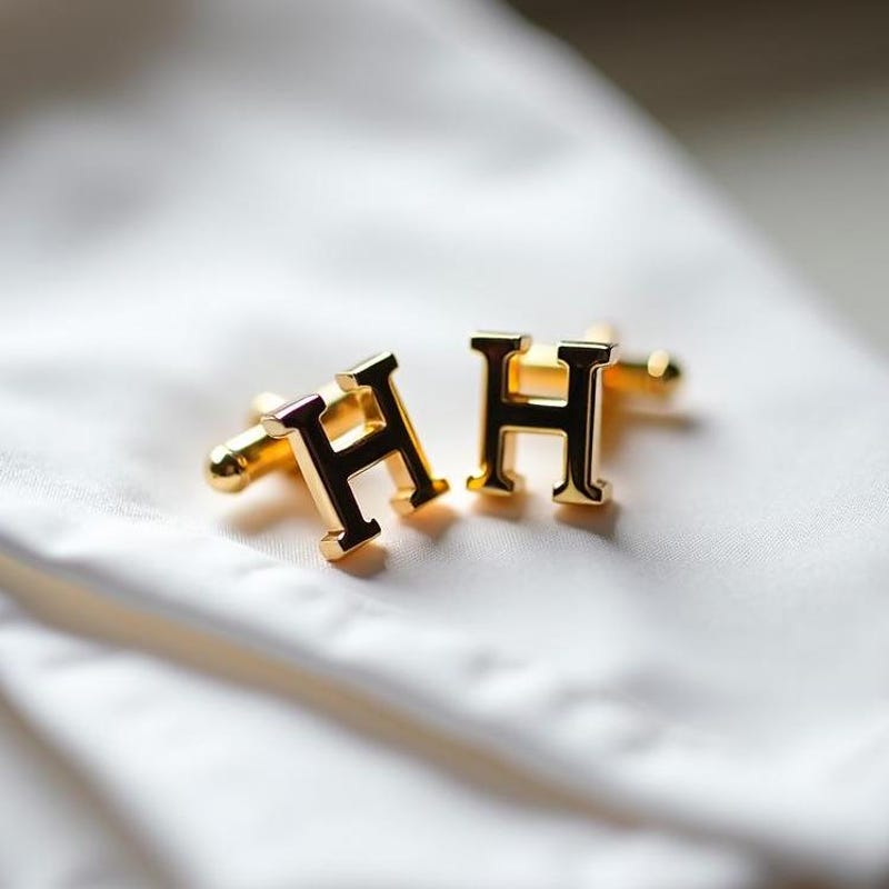 Letter Cufflinks - Etsy