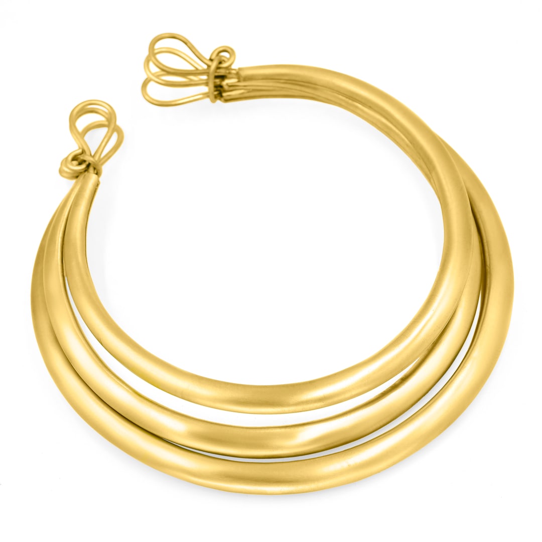 Brass Polished Waterproof Jewelry Neck Collar Choker Gold Plated Brass ...