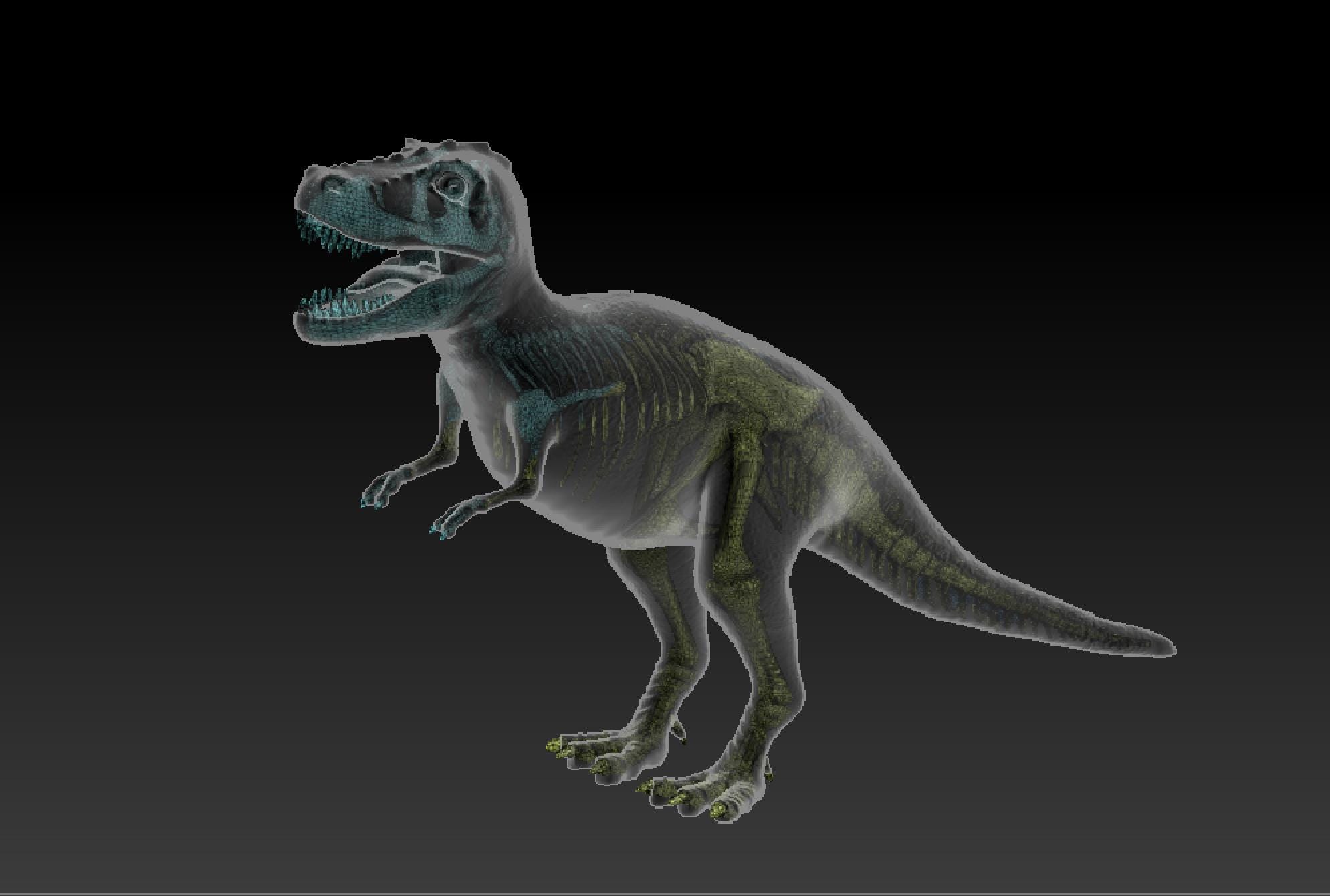 T-rex Anatomy Skeleton - Full 3D Body of Dinosaur Tyrannosaurus Rex - Etsy