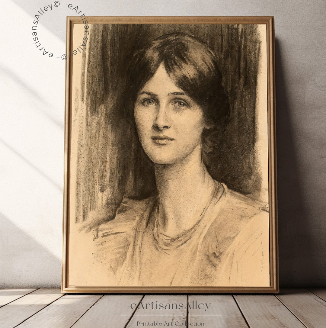 Classic Female Portrait Sketch | Timeless Woman Illustration | Vintage ...