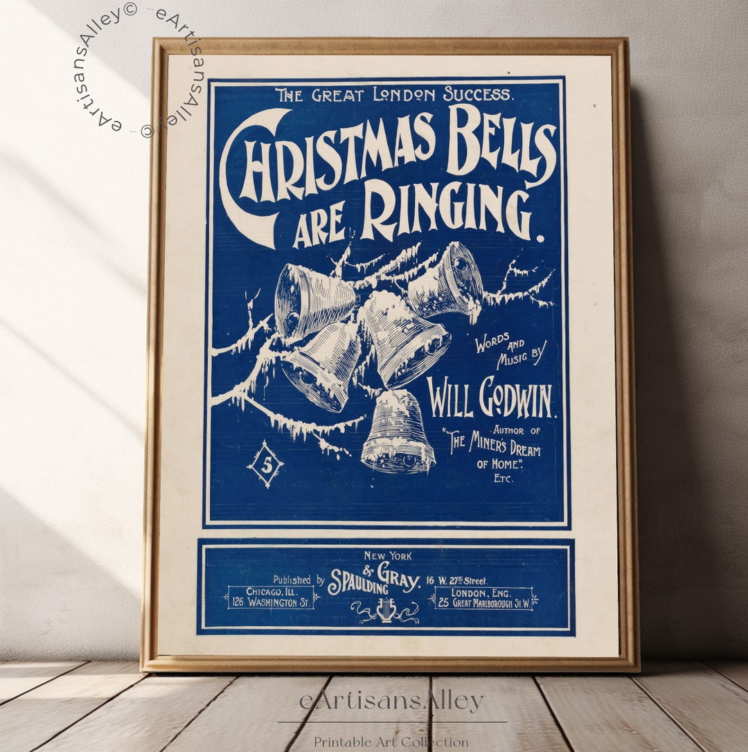 Retro Holiday Decor | Printable Antique Christmas Print | Vintage ...