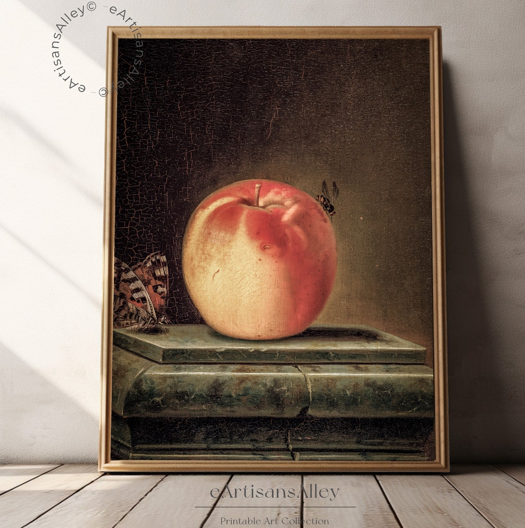 Vintage Apple Still Life | Nature Inspired Art | Classic Fruit Painting ...