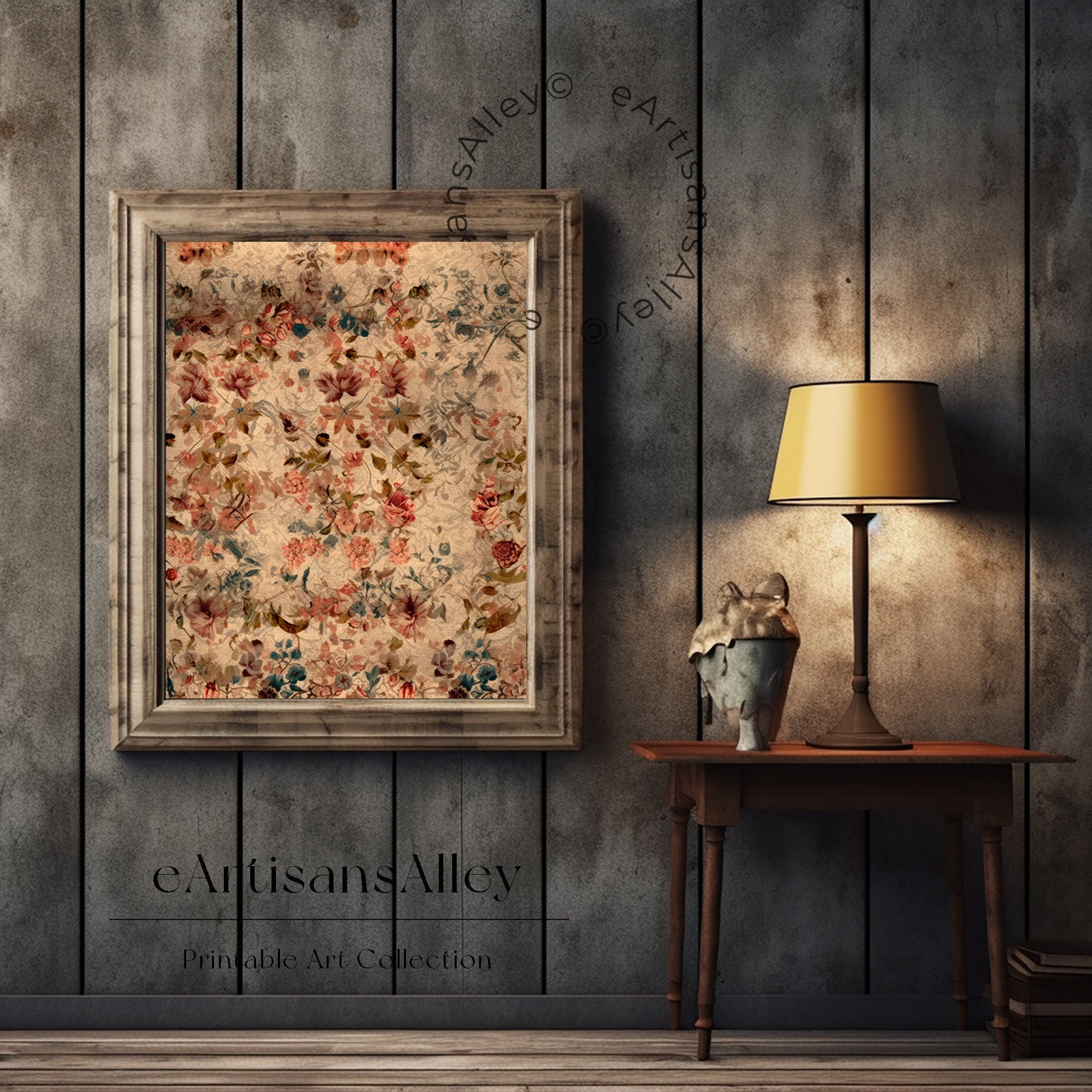 Retro Tapestry Wall Art | PRINTABLE Timeless Neutral Design | Digital ...