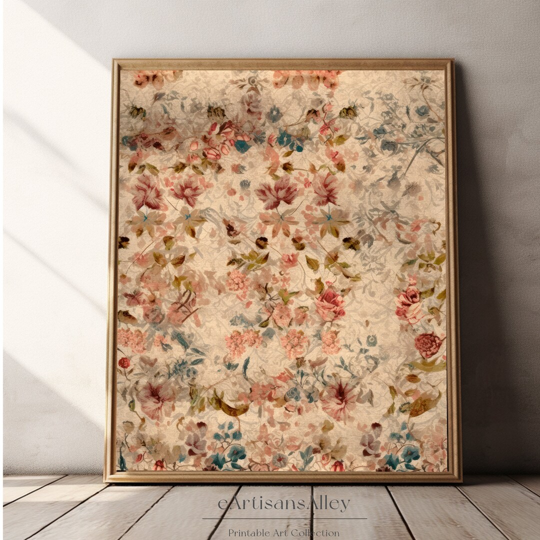 Retro Tapestry Wall Art | PRINTABLE Timeless Neutral Design | Digital ...