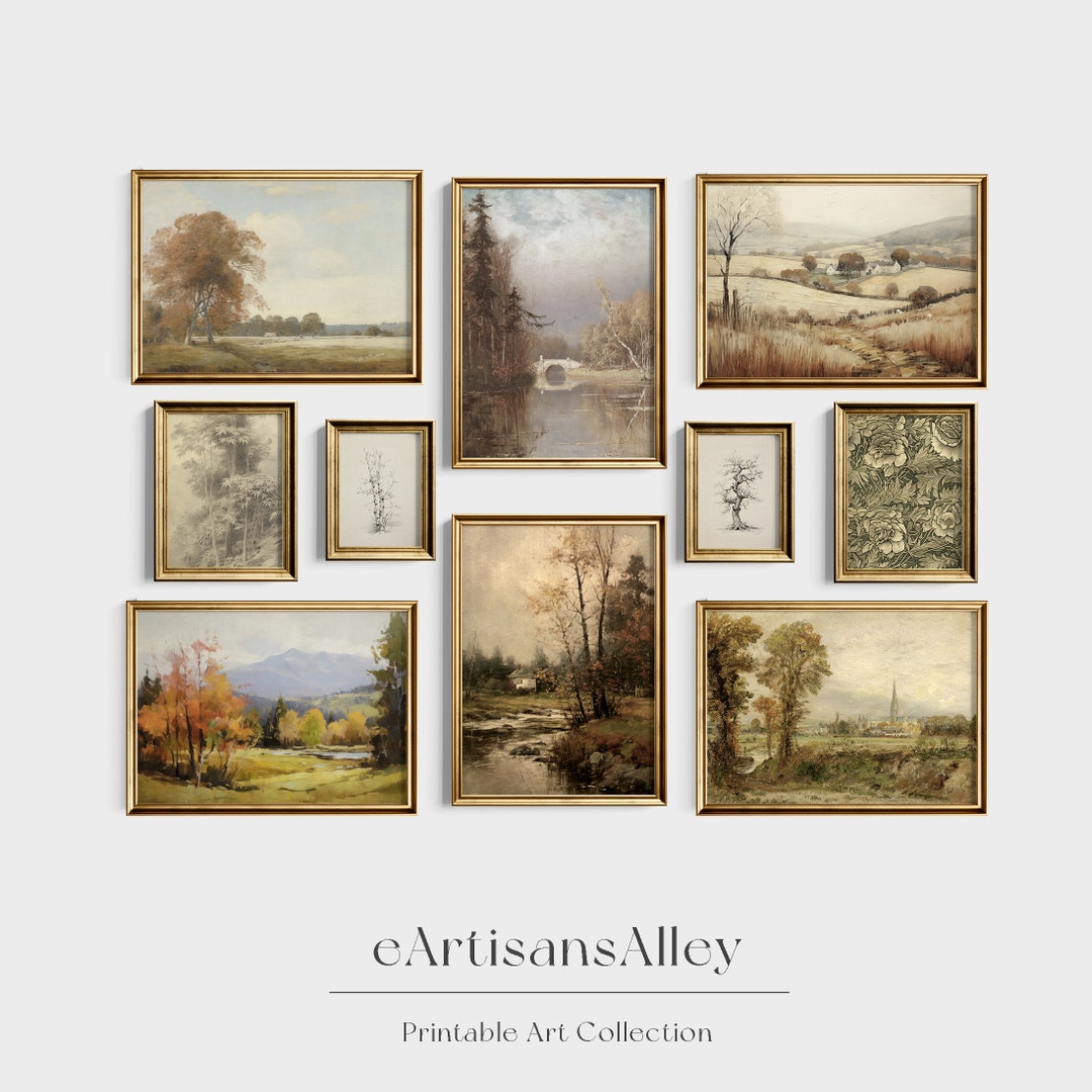 A Cozy Fall Vibe: Fall Printable Art Set of 10 Gallery Wall Prints in ...