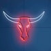 Bull Neon Sign, Bull Head Led Neon, Bull Light Sign, Animal Sign, Texas ...