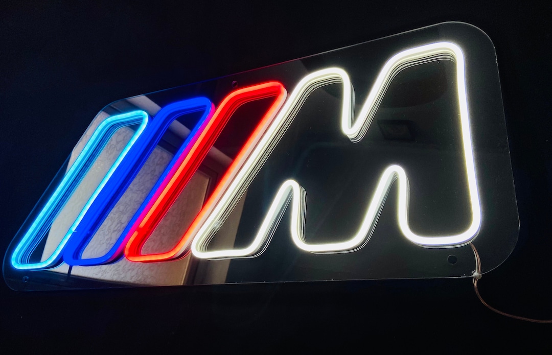 Bmw M Logo Car Neon Sign Custom Car Neon Sign Amg Car Neon Sign Logo ...