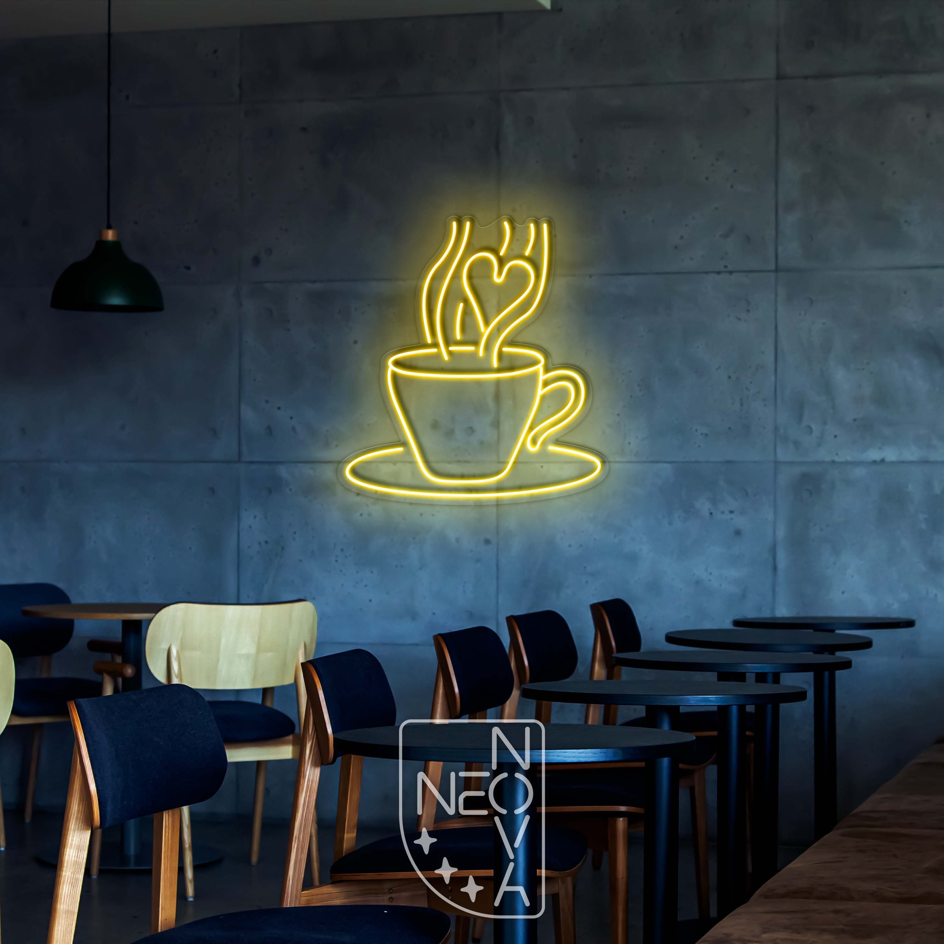 Cup of Coffee Neon Sign, Cup Led Light Sign, Coffee Neon Lights, Drink ...