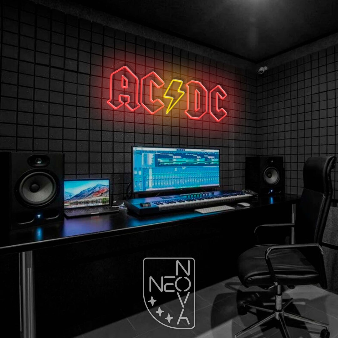 AC/DC - Neon Signg, LED Neon Sign , Neon Sign Band - Etsy