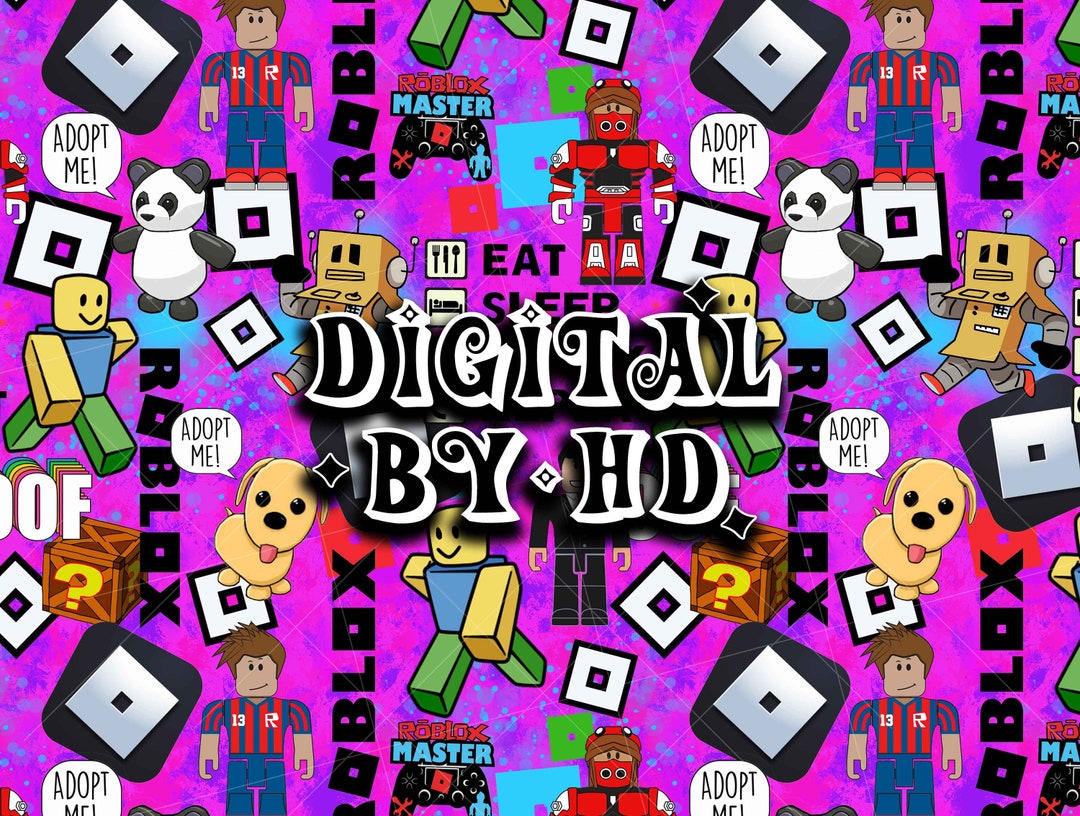 Digital Roblox Seamless Pattern, Instant Download, Repeating File - Etsy