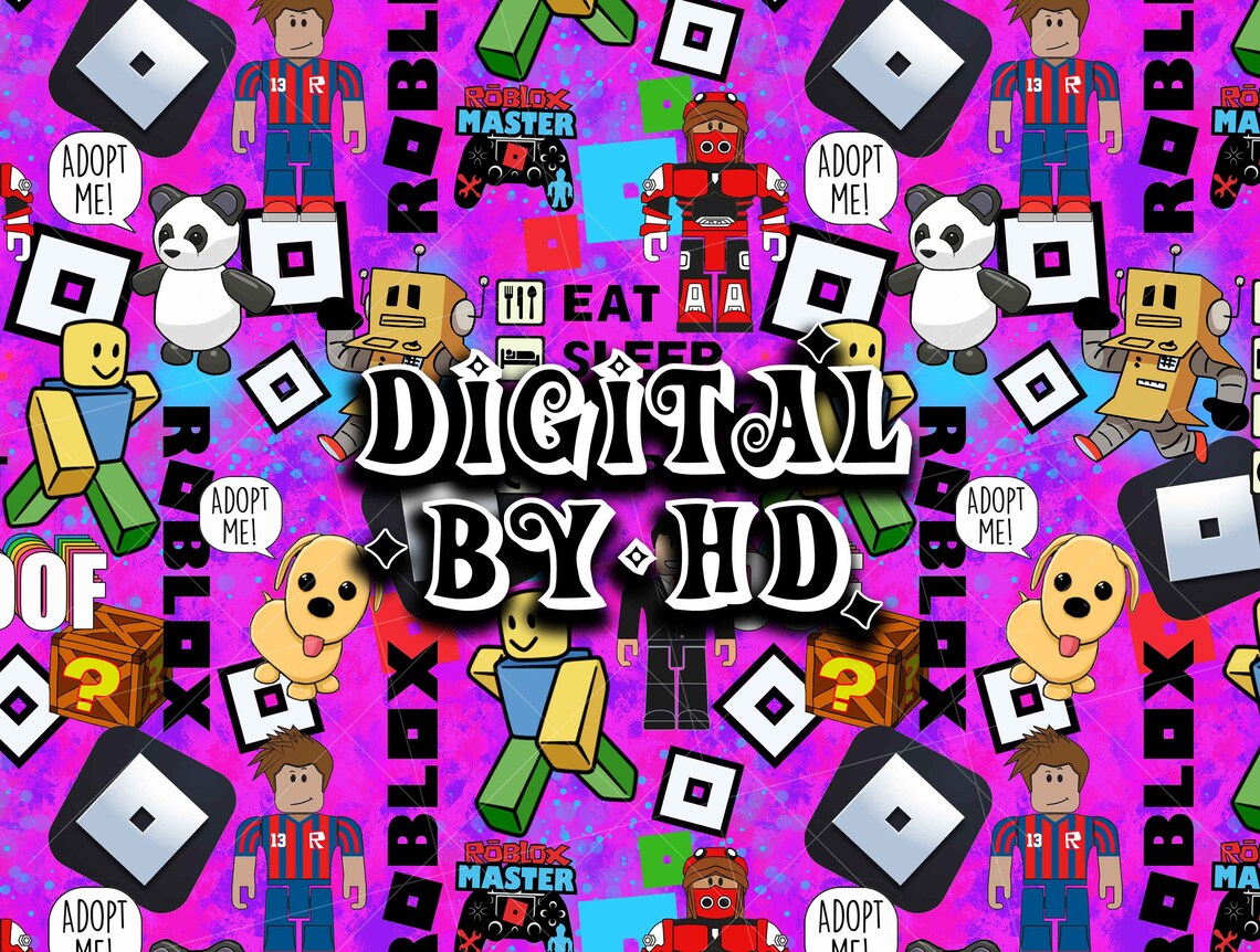 Digital Roblox Seamless Pattern, Instant Download, Repeating File - Etsy