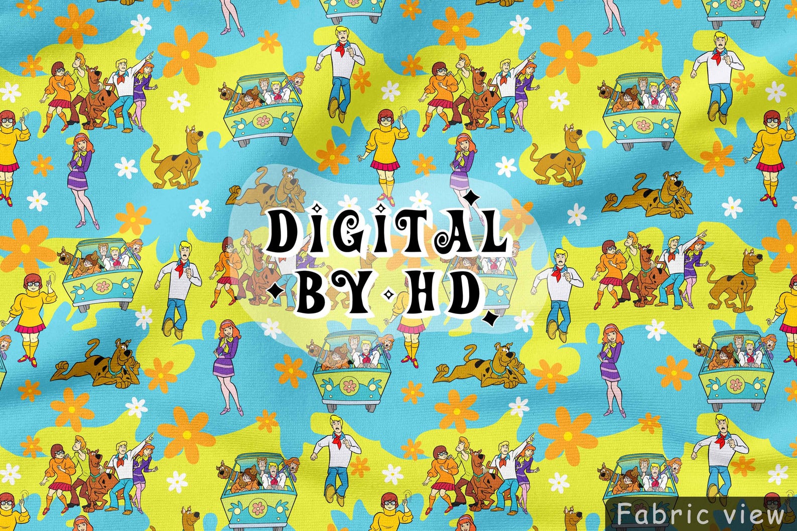Scooby Doo Cartoon Seamless Pattern, Instant Download, Repeating File ...