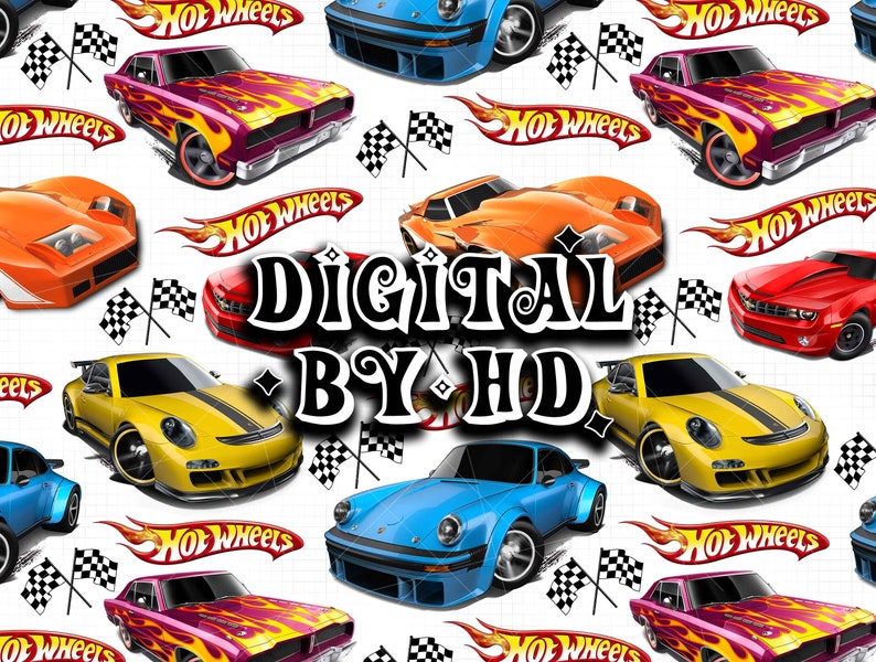 Cars Digital Seamless Pattern, Instant Download, Repeating File. - Etsy