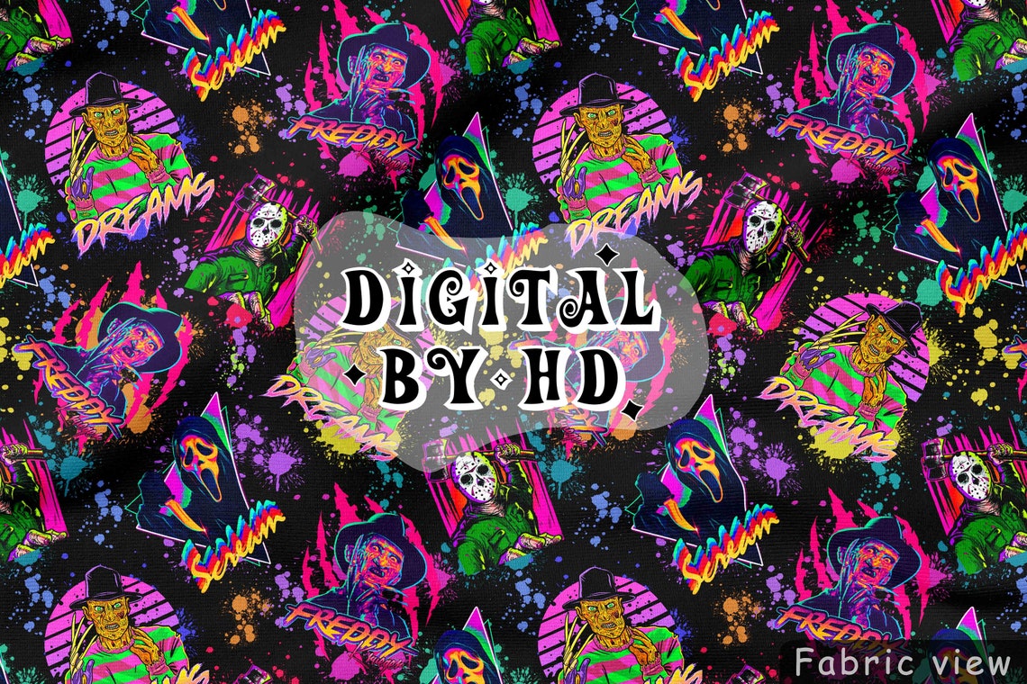 Horror Scary Seamless Pattern, Instant Download, Repeating File - Etsy