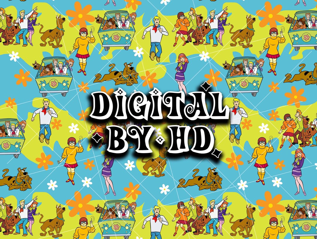 Scooby Doo Cartoon Seamless Pattern, Instant Download, Repeating File ...