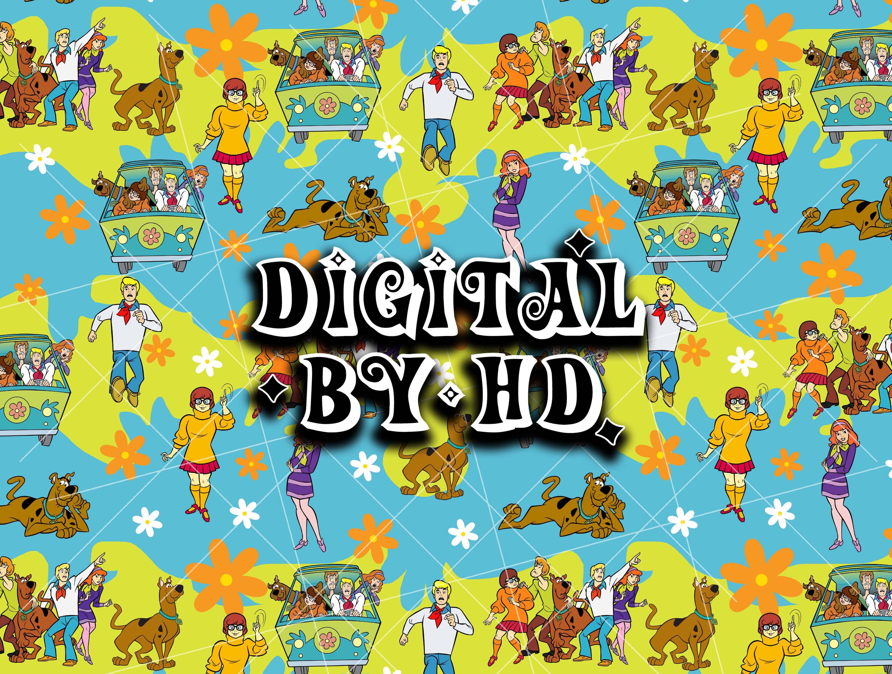 Scooby Doo Cartoon Seamless Pattern, Instant Download, Repeating File ...