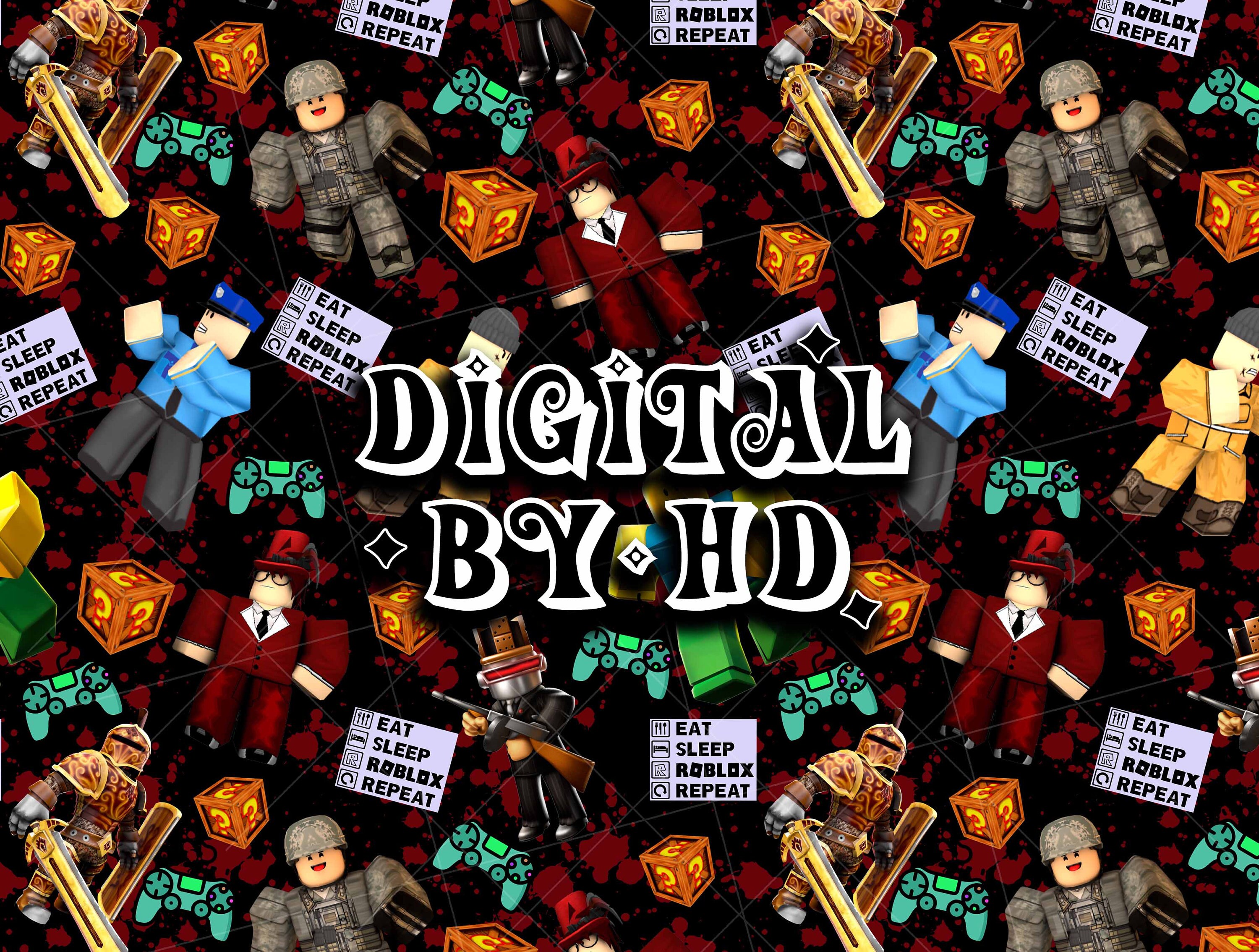 Digital Roblox Seamless Pattern, Instant Download, Repeating File - Etsy