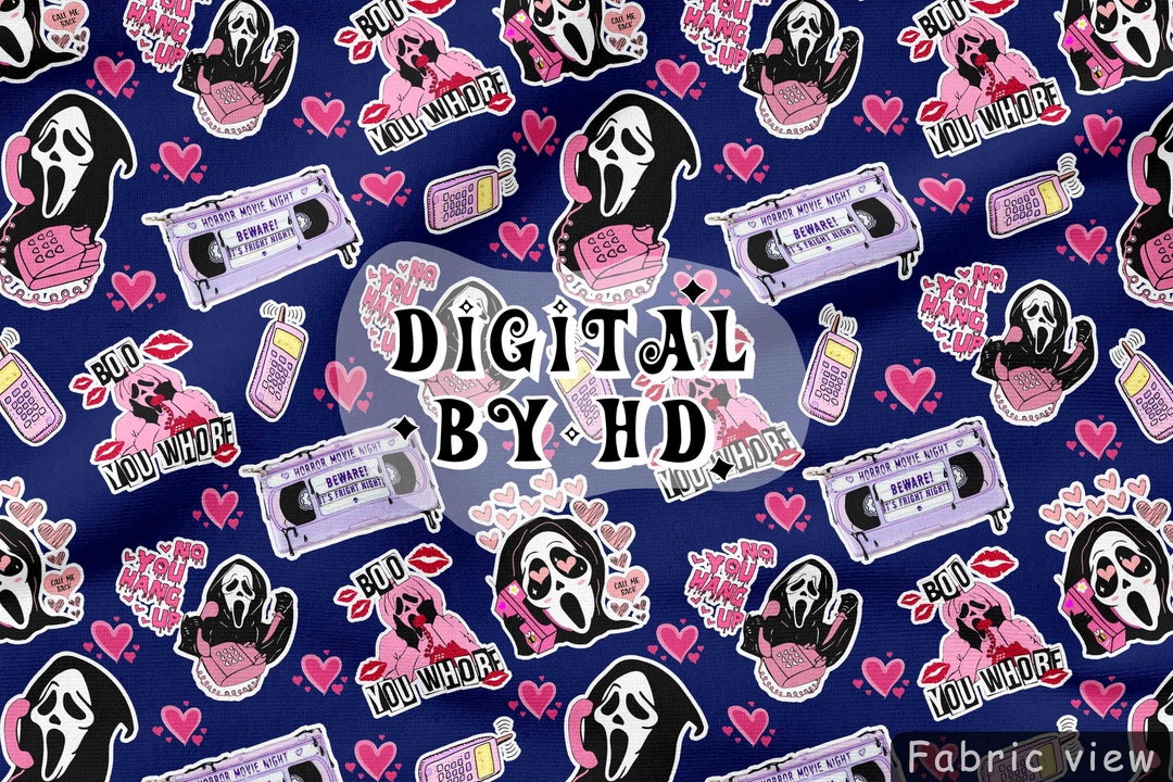 Horror Scream Scary Seamless Pattern, Instant Download, Repeating File ...