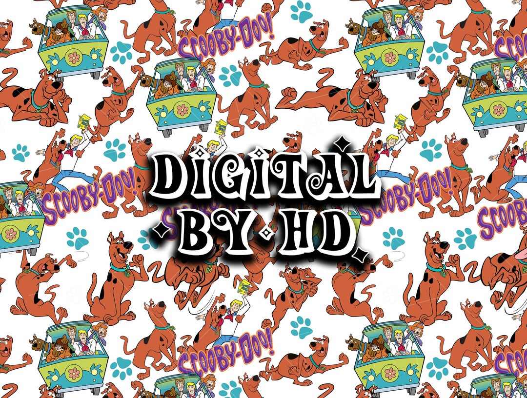 Scooby Doo Cartoon Seamless Pattern, Instant Download, Repeating File ...