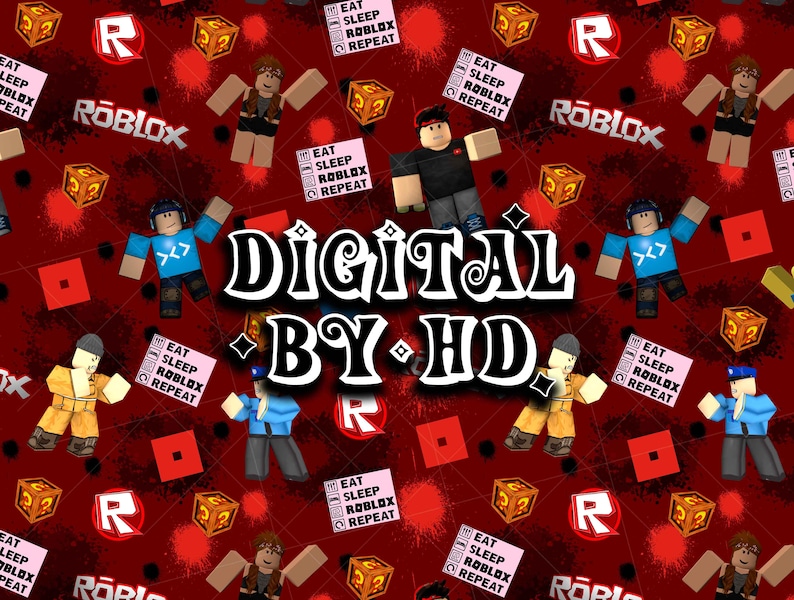 Digital Roblox Seamless Pattern, Instant Download, Repeating File. - Etsy