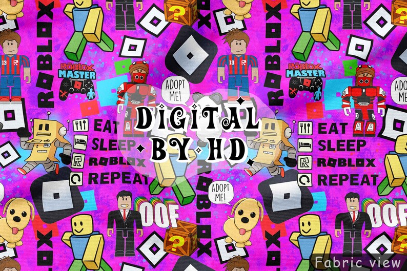 Digital Roblox Seamless Pattern, Instant Download, Repeating File - Etsy