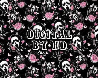 Horror Scream Seamless Pattern, Instant Download, Repeating File. - Etsy