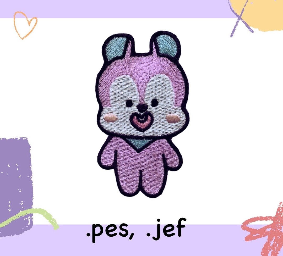 Mang Embroidery Matrix File BT21 BTS .jef .pes 9.5 Cm X 5.5 - Etsy