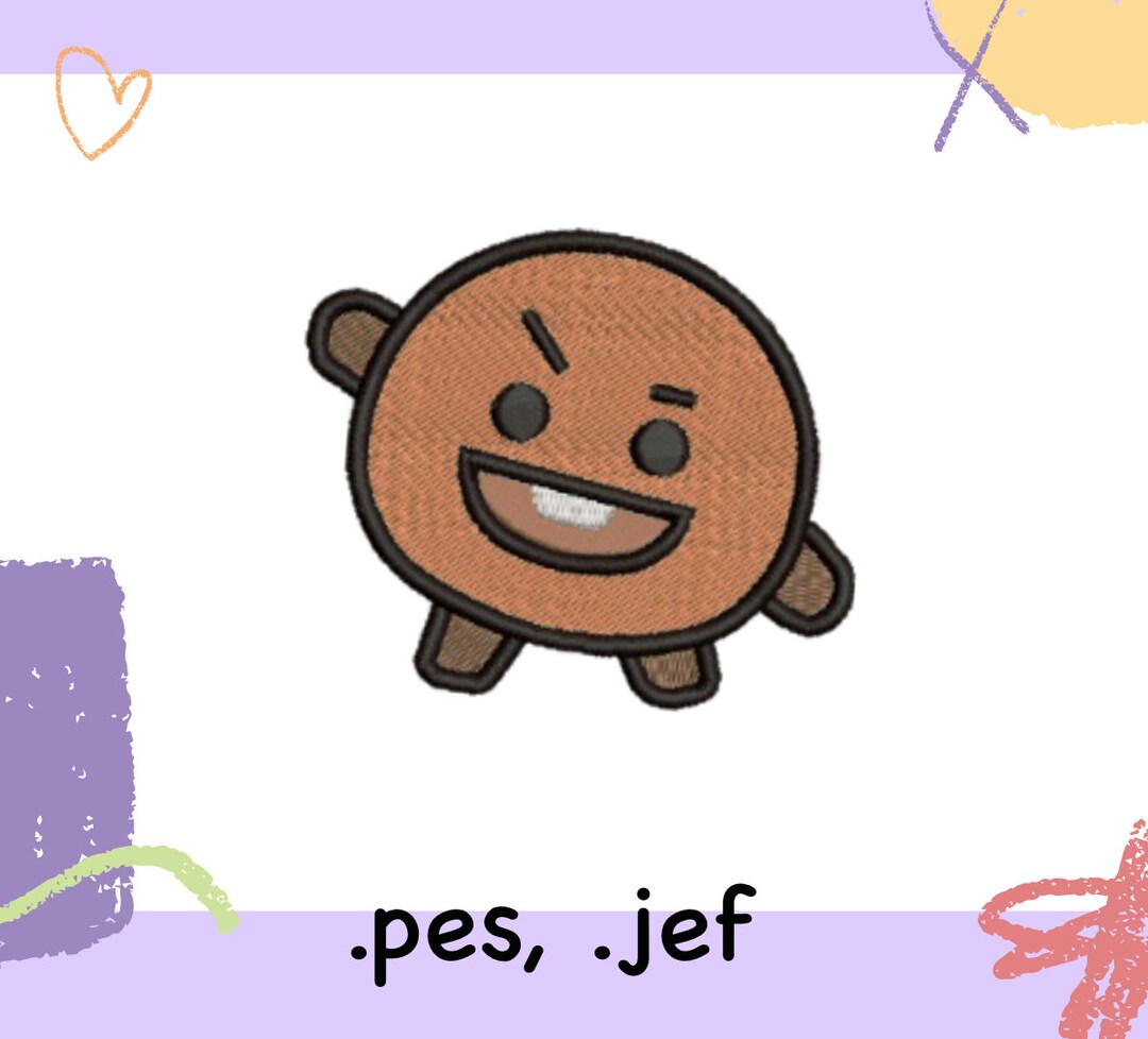 Digital File for Embroidery of Bt21 Shooky, BTS, File for Embroidery ...
