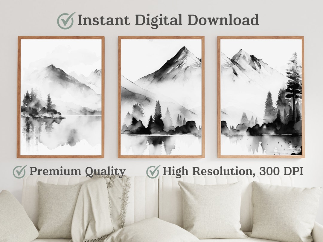 Psychology Therapy Office Landscape Decor Digital Wall Art Prints ...