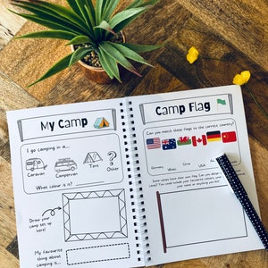 Kids Camping Journal / Diary and Activity Book for Remembering - Etsy