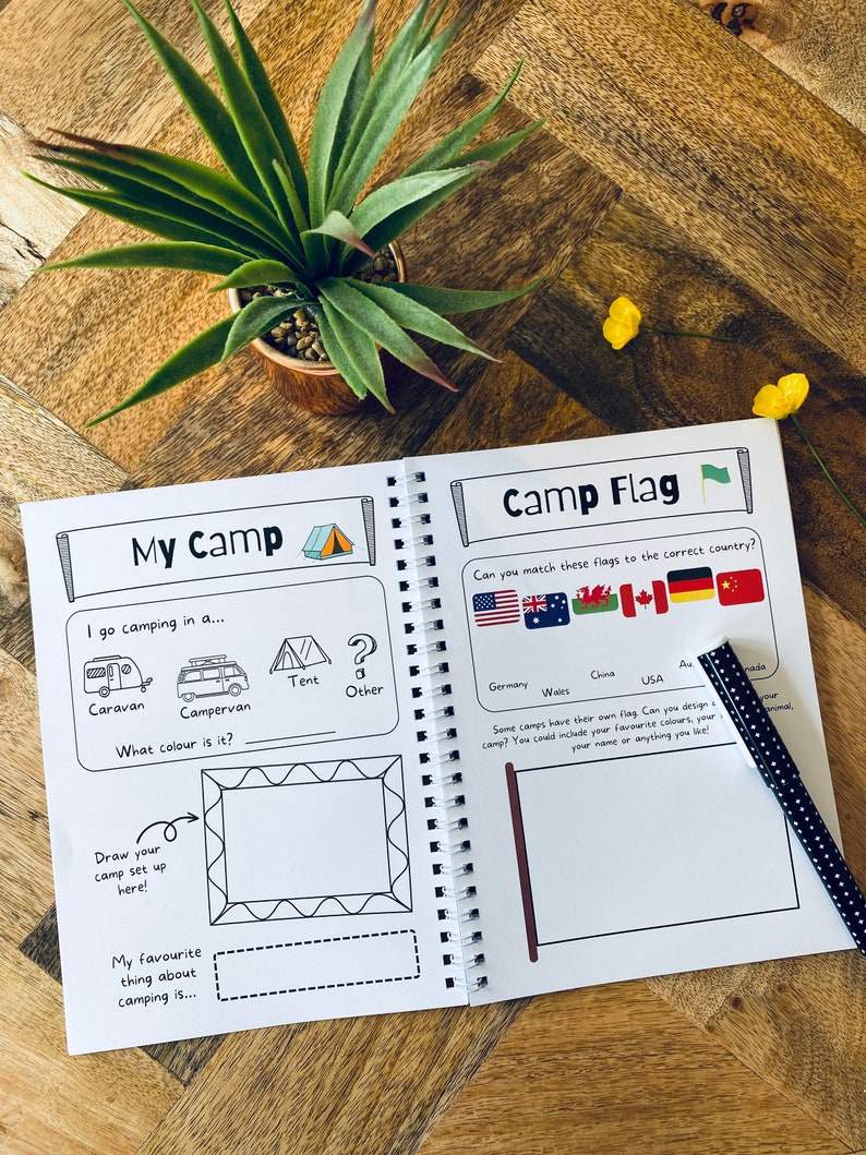 Kids Camping Journal / Diary and Activity Book for Remembering - Etsy