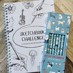 A5 Sketchbook Challenge Drawing Prompts for a Year for Teens / Adults ...