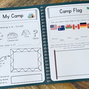 Kids Camping Journal / Diary and Activity Book for Remembering All ...