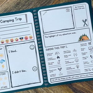 Kids Camping Journal / Diary and Activity Book for Remembering All ...