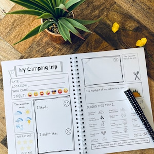 Kids Camping Journal / Diary and Activity Book for Remembering - Etsy
