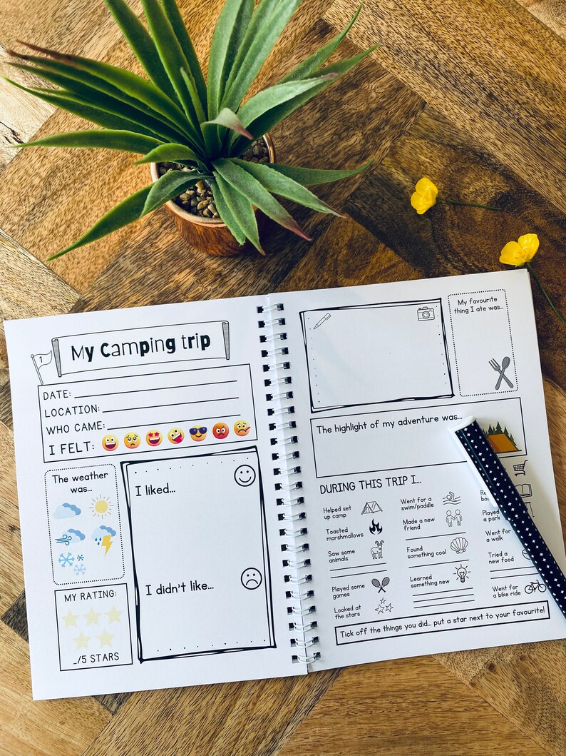 Kids Camping Journal / Diary and Activity Book for Remembering - Etsy