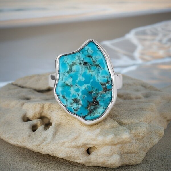 Raw Turquoise Ring - Etsy