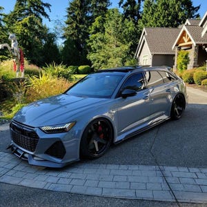 For Audi RS6 C8 Front Bumper Forged Carbon Lip Spoiler Splitter 2019 ...