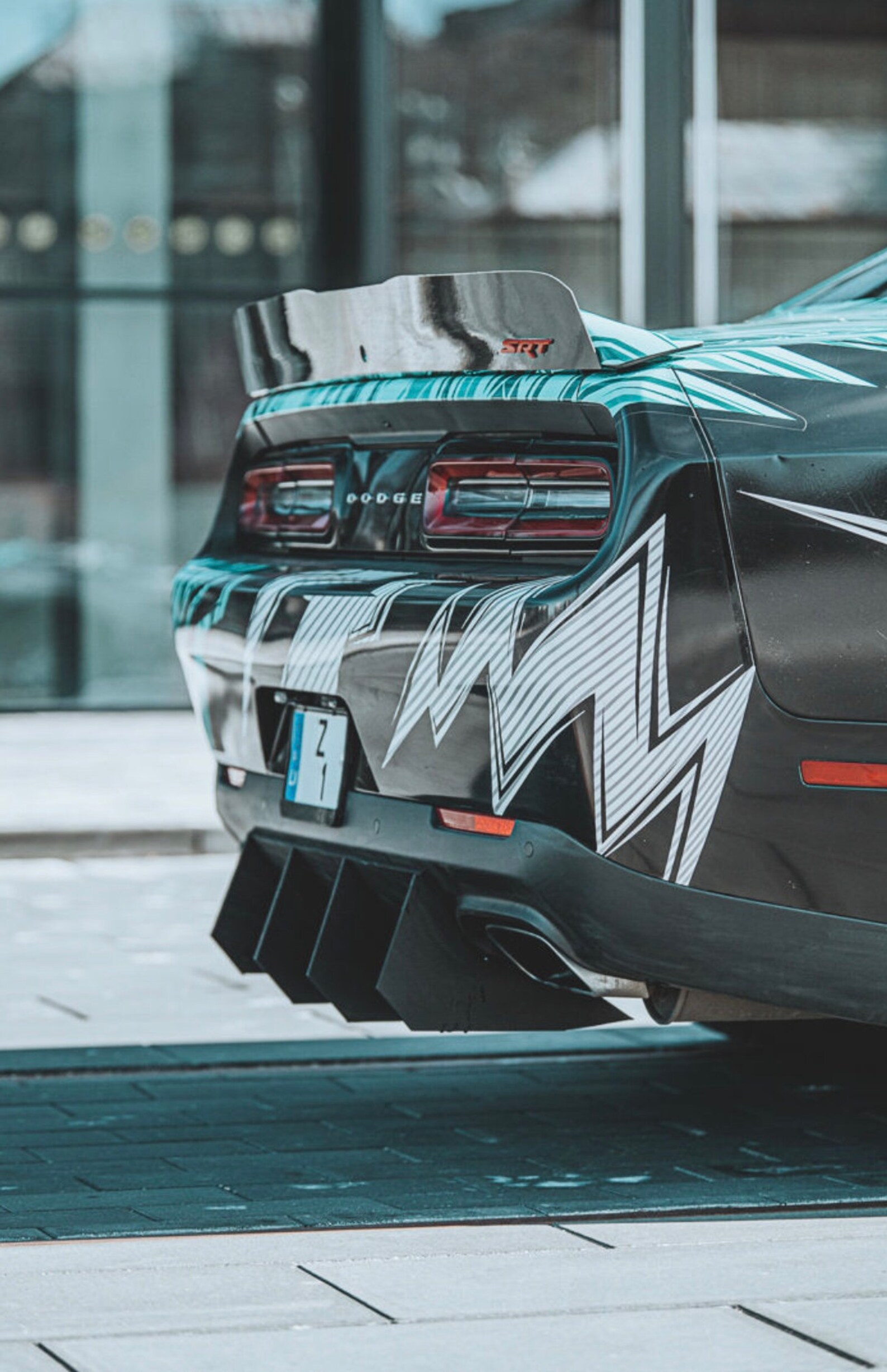 For Dodge Challenger 15-20 RS MOTORSPORT GTR GT3 Diffuser Exclusive and ...