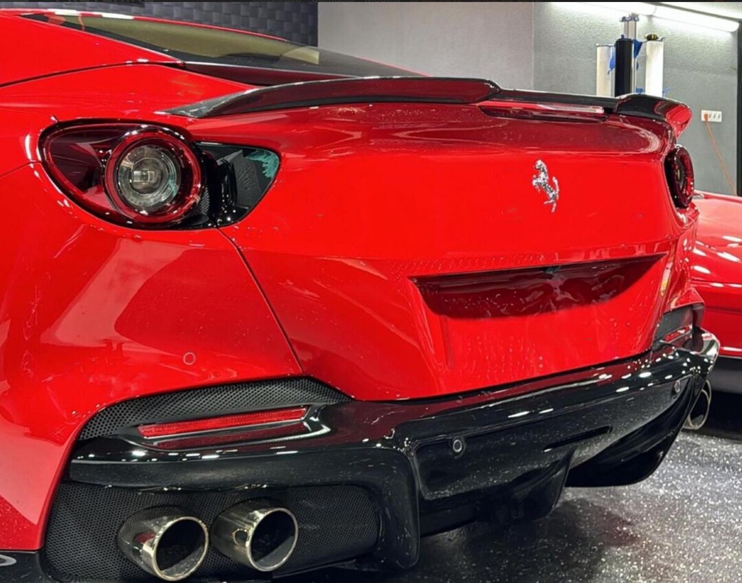 For Ferrari Portofino Carbon Trunk Spoiler Wing Design Widebody Tuning ...