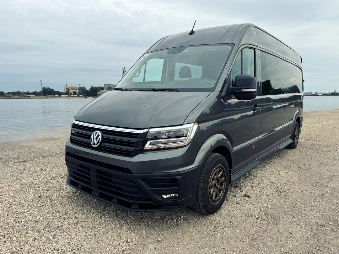 For VW Crafter MAN TGE Front Bumper Lip Spoiler Splitter Luxury Tuning ...