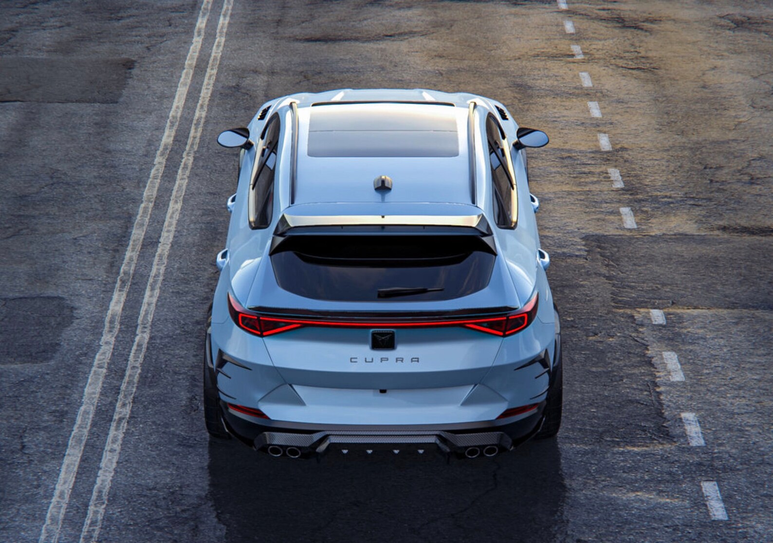 For Cupra Formentor Rear Bumper Agressive Diffuser Carbon Gloss Finish ...