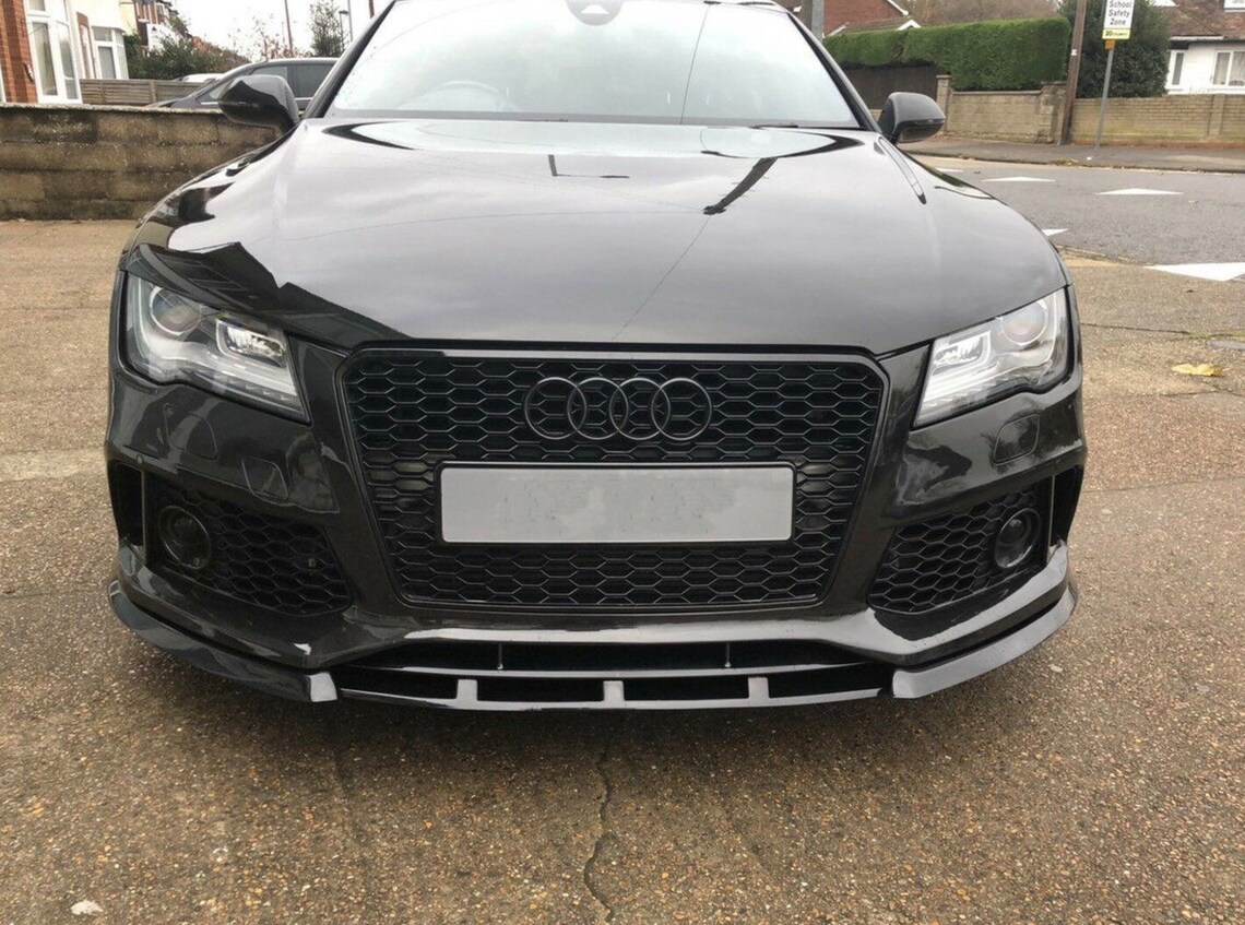 For Audi RS7 C7 Abs Lip Splitter Luxury Design Front Bumper Addon ...