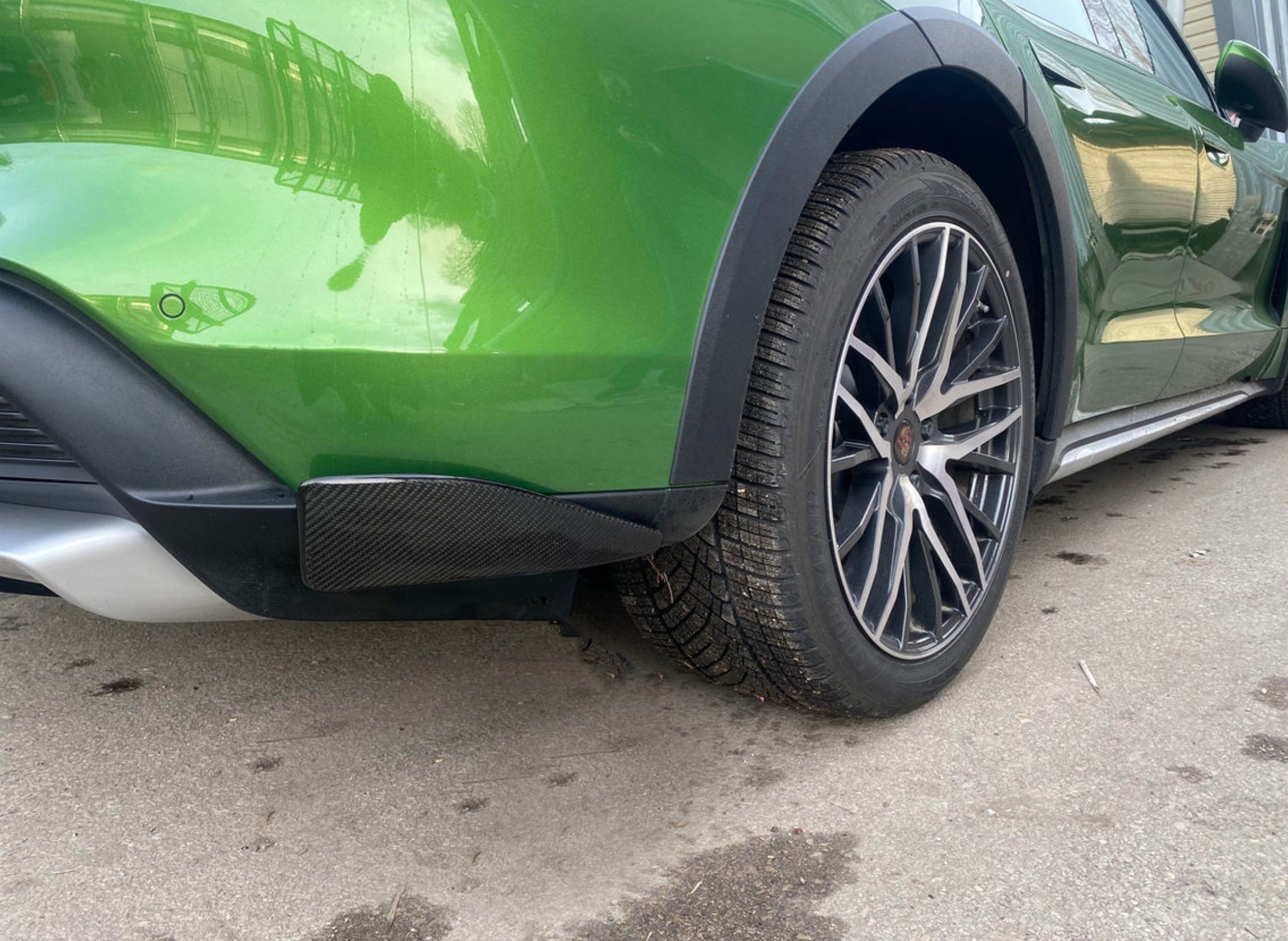 For Porsche Taycan Rear Bumper Flaps Wings Carbon Upgrade Performance ...