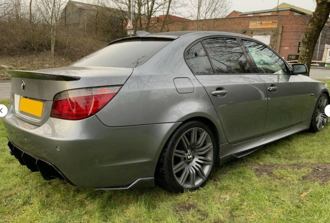 For BMW E60 and E61 Rear Bumper Diffuser With Ribs and Fins Aggressive ...